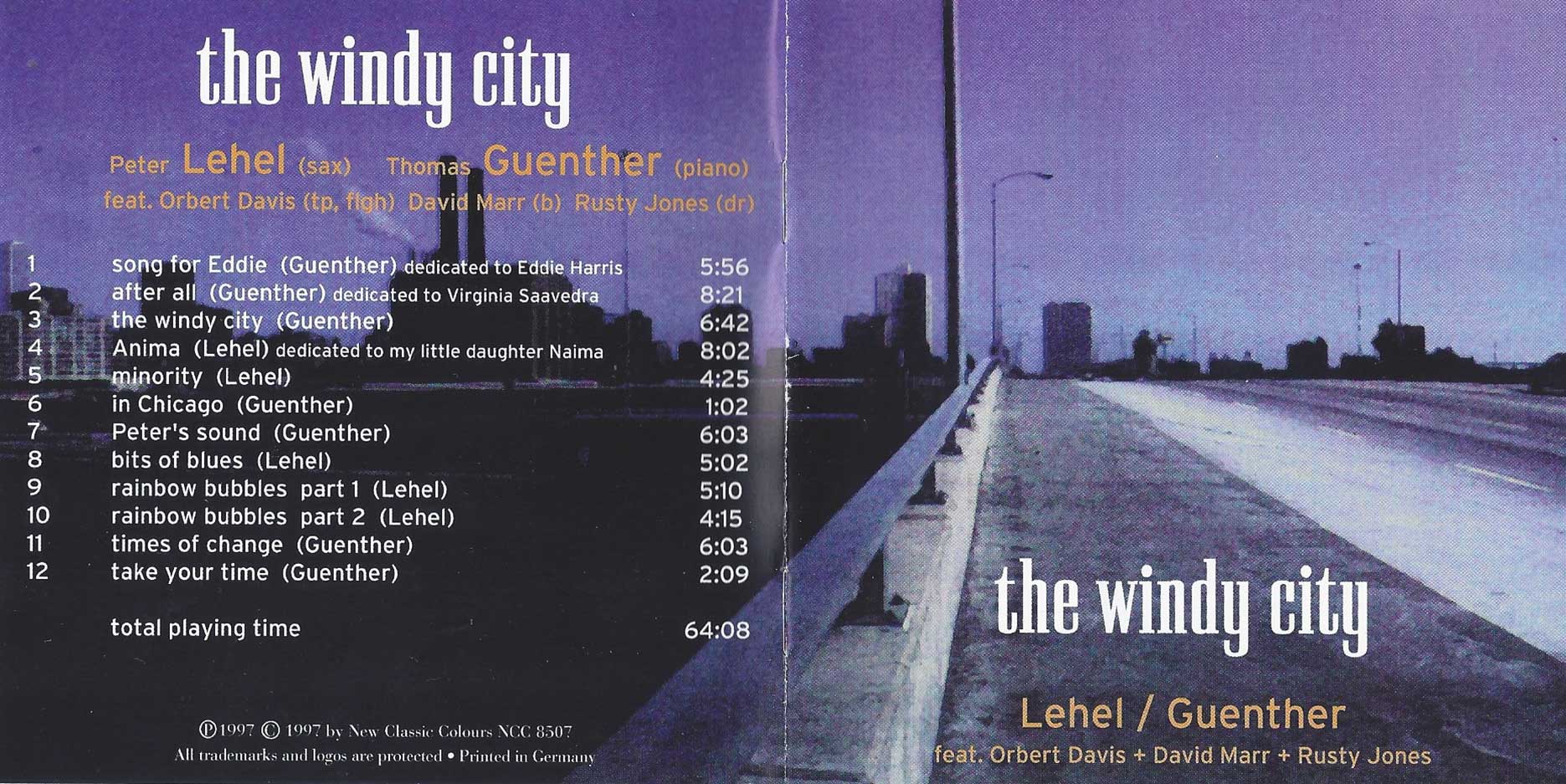 The Windy City CD by Thomas Gunther & Peter Lehel | Thomas Gunther's ...